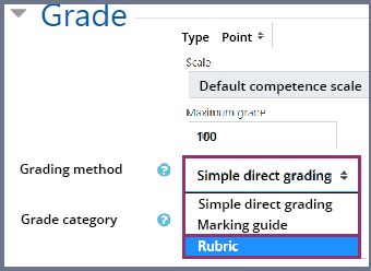 Creating a Rubric with Moodle – Digital Education Help