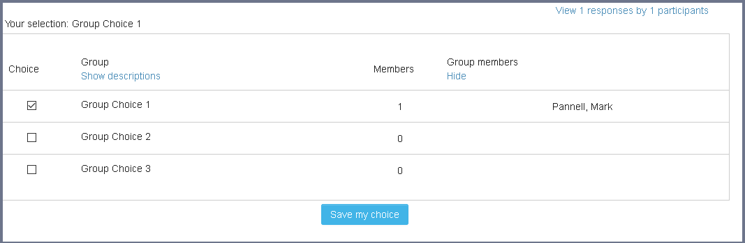 Using the Group Choice activity – Digital Education Help