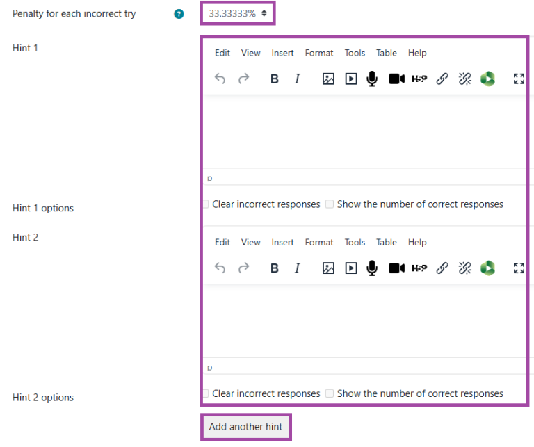 Creating multiple choice questions for a Moodle quiz using the Question ...