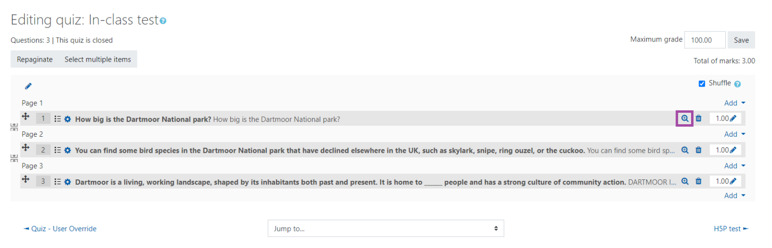 Creating multiple choice questions for a Moodle quiz using the question ...