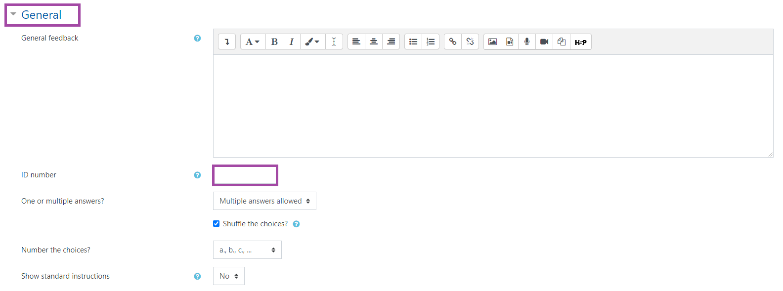 Adding Multiple Choice Questions To A Moodle Quiz Digital Education Help