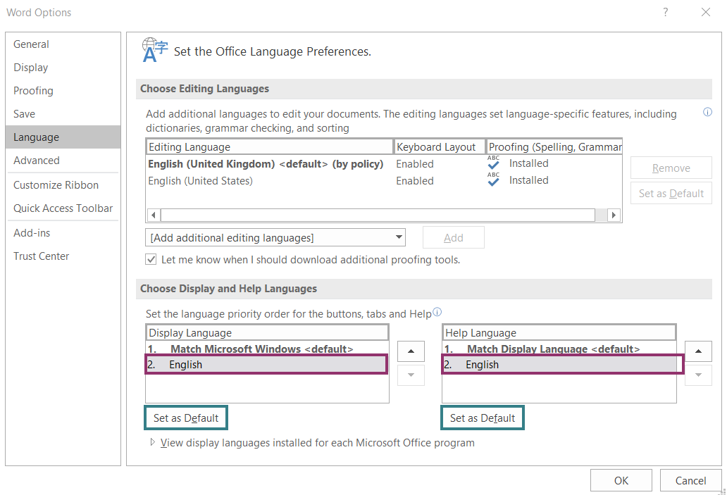 Setting Microsoft Office 365 Language – Digital Education Help