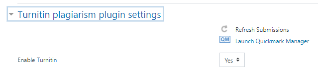 Turnitin settings in an Moodle assignment – Digital Education Help