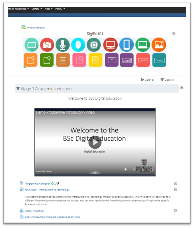 Academic Induction: Updating your Programme DLE site – Digital ...