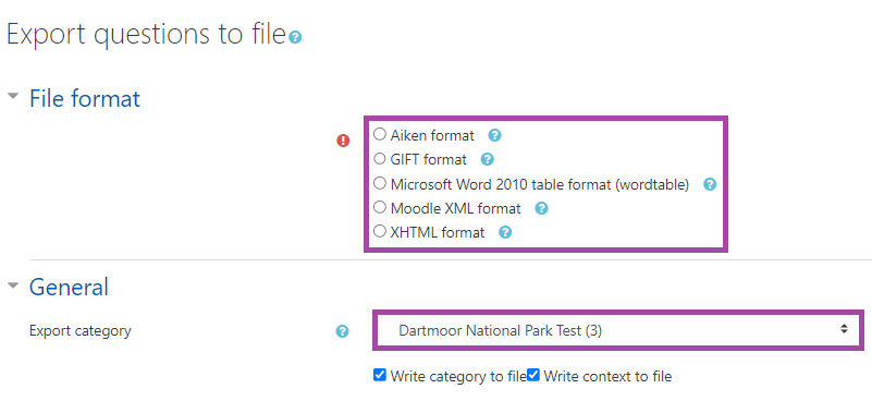 How To Export Questions From Your Question Bank Digital Education Help 