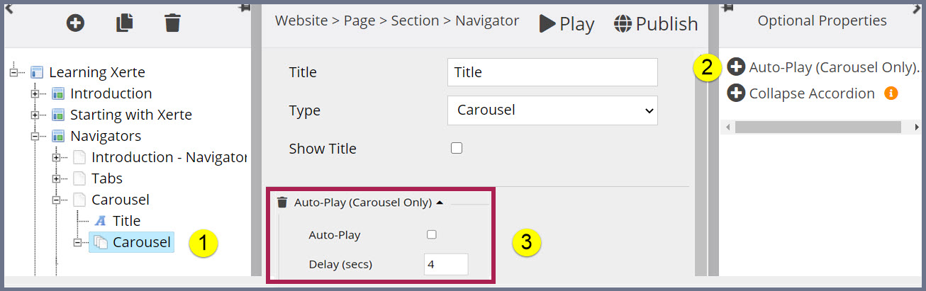 Navigation and layout in Xerte – Digital Education Help