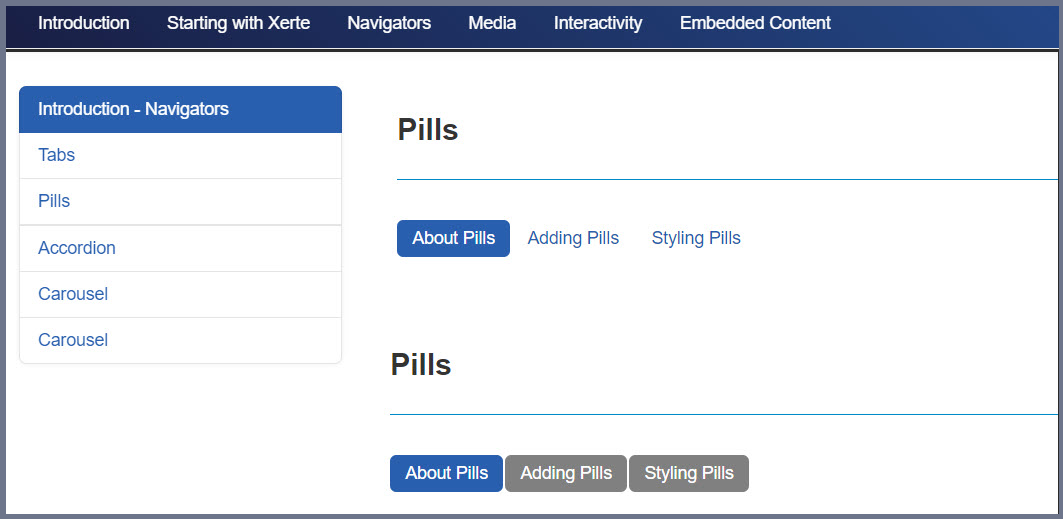 Navigation and layout in Xerte – Digital Education Help