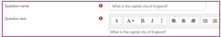 Creating multiple choice questions for a Moodle quiz using the Question bank (recommended ...