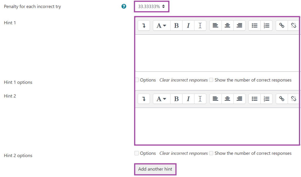 Creating multiple choice questions for a Moodle quiz using the Question ...