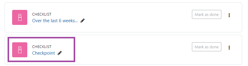 Using the Checklist activity in Moodle – Digital Education Help