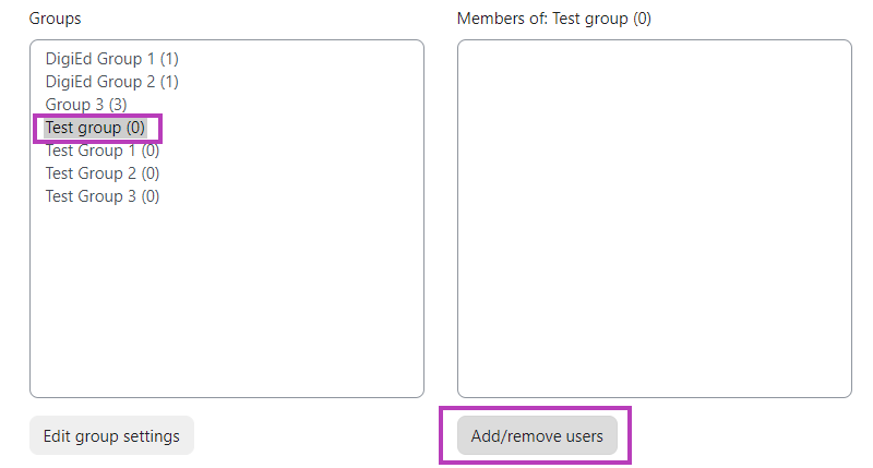Creating groups in Moodle – Digital Education Help