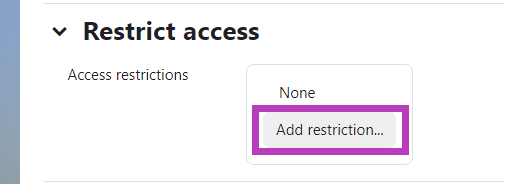 How to restrict access to activities and resources in Moodle. – Digital ... How to restrict access to activities and resources in Moodle. – Digital ...