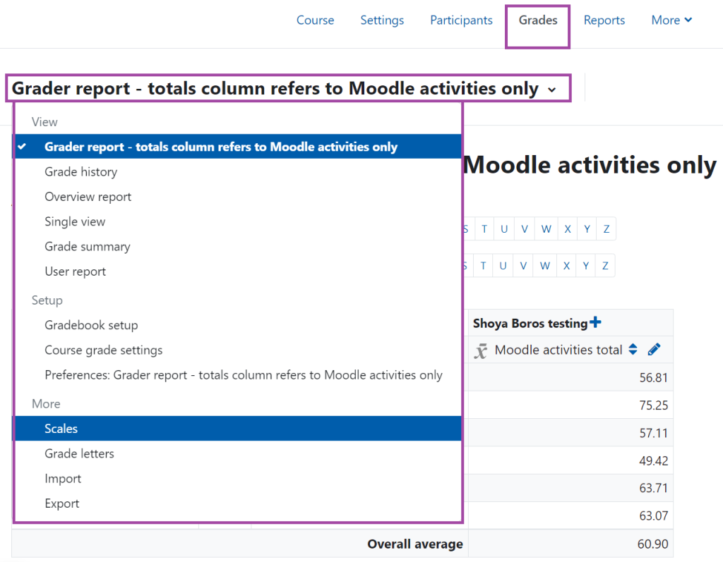 How to create a custom Scale in your Moodle course – Digital Education Help