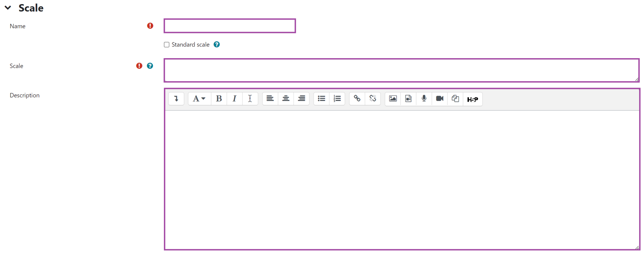 How to create a custom Scale in your Moodle course – Digital Education Help