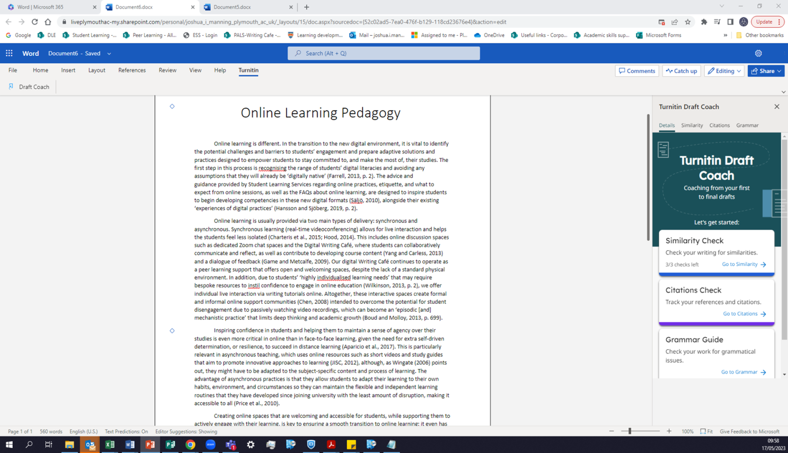 Using Turnitin Draft Coach – Digital Education Help