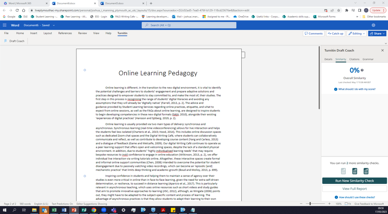 Using Turnitin Draft Coach – Digital Education Help