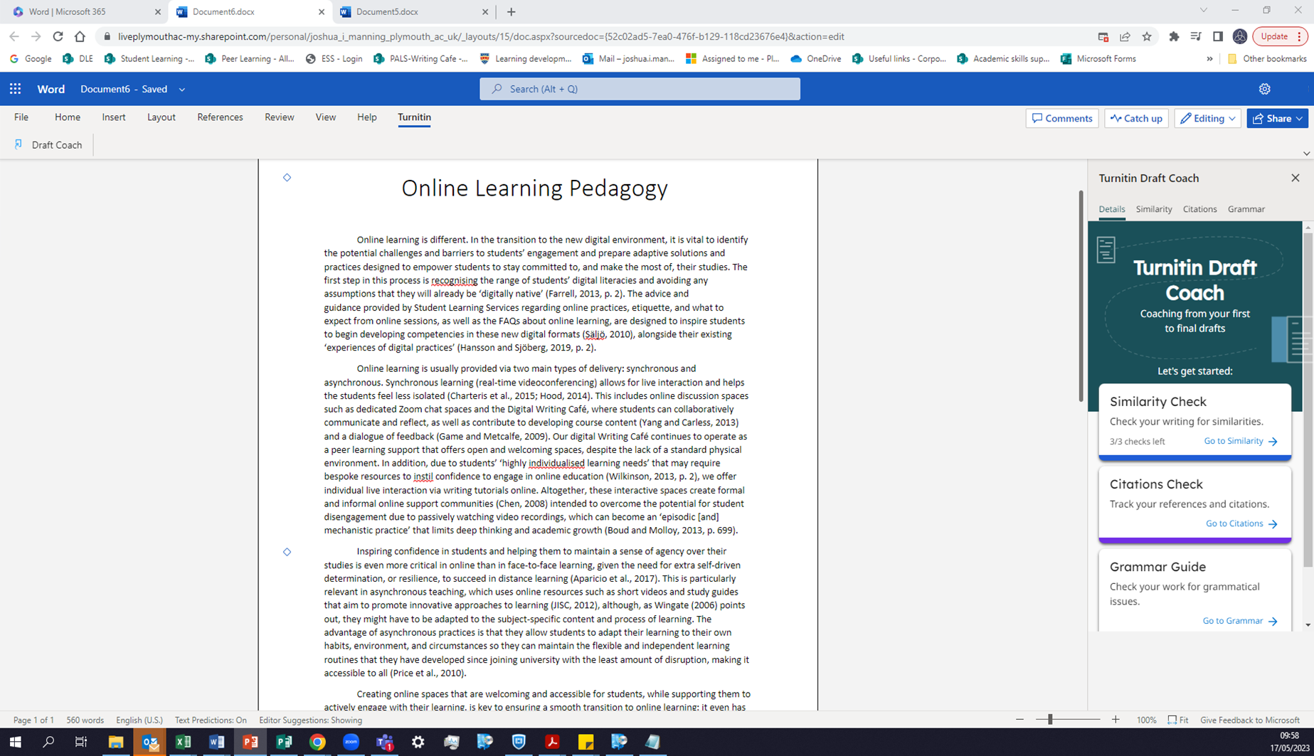 Using Turnitin Draft Coach – Digital Education Help